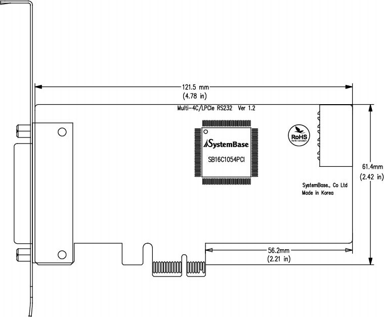 Multi-4C/LPCIe RS232 | Serial Card | SystemBase