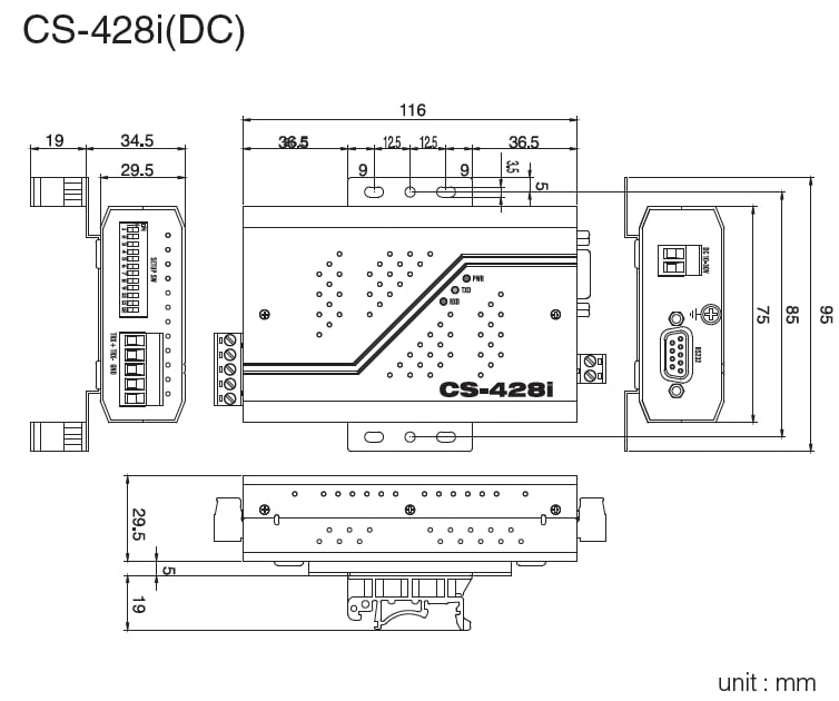 CS-428i | 컨버터 | 시스템베이스 | 아이솔레이션 시리얼 컨버터 | SystemBase