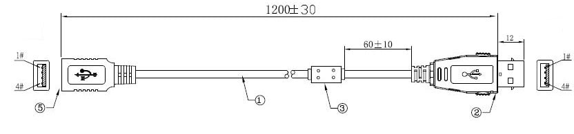 Locking USB AM-AF Cable | 악세서리 ,케이블링 | 시스템베이스 | 케이블 | SystemBase